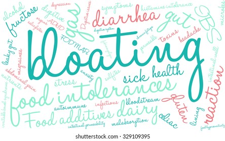 Bloating Word Cloud On White Background Stock Vector (Royalty Free ...