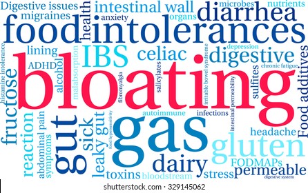 Bloating Word Cloud On White Background Stock Vector (Royalty Free ...