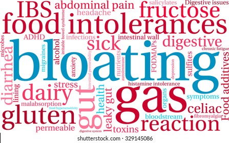 Bloating Word Cloud On White Background Stock Vector (Royalty Free ...