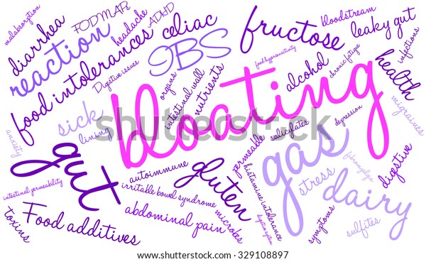 Bloating Word Cloud On White Background Stock Vector (Royalty Free ...