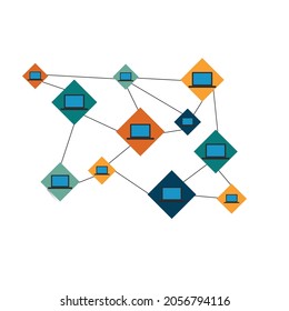 Block Chain Infographic Visual Information Data Stock Vector (Royalty ...