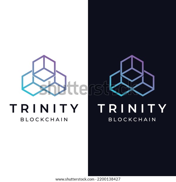 Block Chain Logo Designgeometric Block Chain Stock Vector (Royalty Free ...