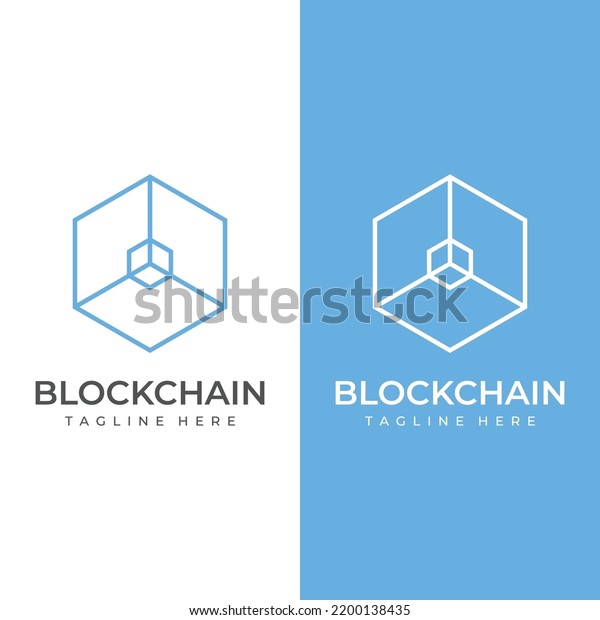 Block Chain Logo Designgeometric Block Chain Stock Vector (Royalty Free ...