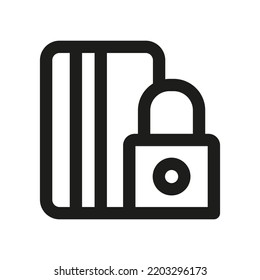 Block Credit Card Linear Icon Denied Stock Vector (Royalty Free ...