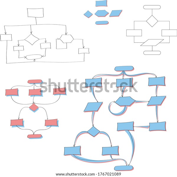 Block Diagrams Hand Drawing Set Vector Stock Vector (Royalty Free ...