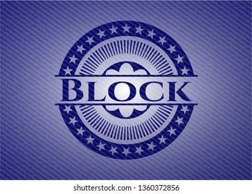Block Emblem Jean Texture Stock Vector (Royalty Free) 1360372856 ...