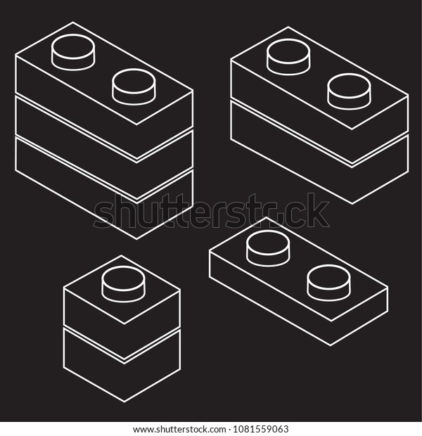 Block Line Art Illustration Stock Vector (Royalty Free) 1081559063 ...