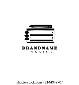 Block Notes Logo Cartoon Icon Design Stock Vector (Royalty Free ...