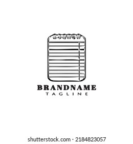 Block Notes Logo Cartoon Icon Design Stock Vector (Royalty Free ...