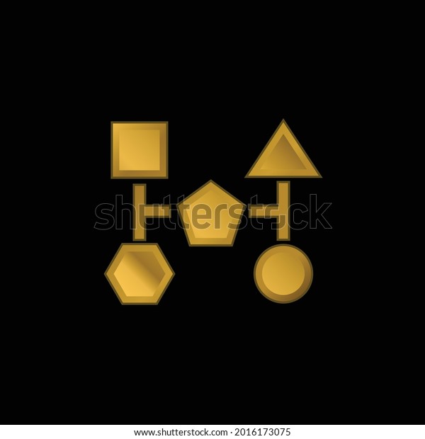 Block Schemes Black Shapes Gold Plated Stock Vector (Royalty Free ...