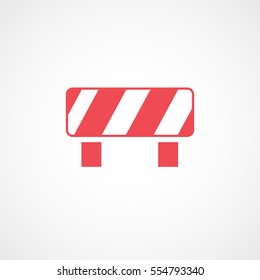 Blockage Road Sign Red Flat Icon Stock Vector (Royalty Free) 554793340 ...