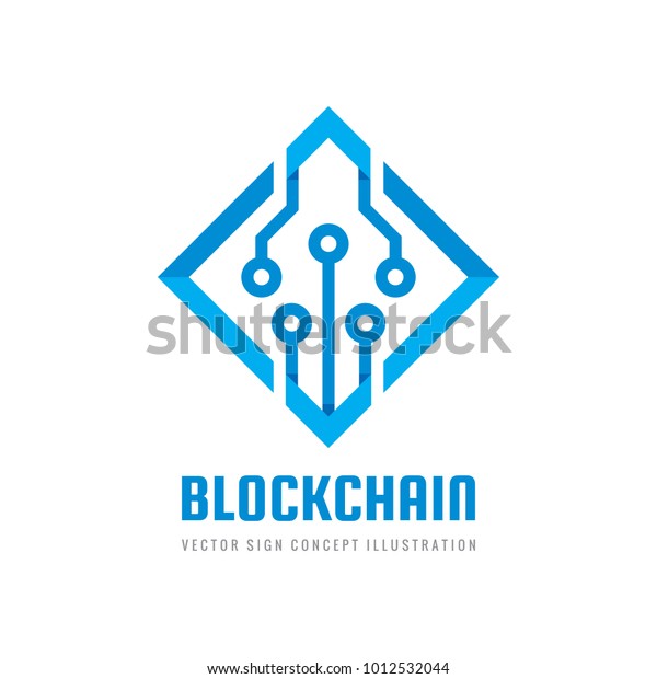 Blockchain Concept Business Logo Template Vector Stock Vector (Royalty ...