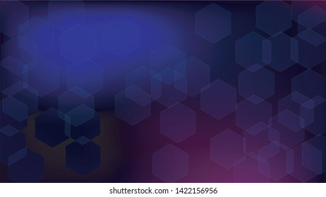 Blockchain Technology Background Blue Digital Pattern Stock Vector ...