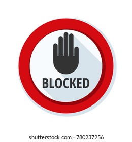 Blocked Sign Illustration: vector de stock (libre de regalías ...