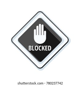 Blocked Sign Illustration Stock Vector (Royalty Free) 780237742 ...