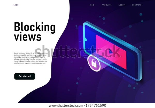 Blocking Views On Video Banned Media Stock Vector (Royalty Free ...