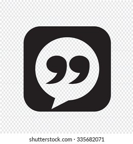 Blockquote Sign Icon Illustration Stock Vector (Royalty Free) 335682083 ...
