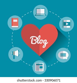 Blog Concept Technology Icons Design Vector Stock Vector (Royalty Free ...