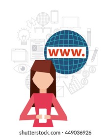 Blog Internet Concept Represented By Cartoon Stock Vector (Royalty Free ...