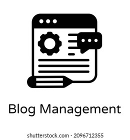 Blog Management Blog Setting Stock Vector (Royalty Free) 2096712355 ...