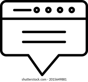 Blog Outline Vector Design Icon Stock Vector (Royalty Free) 2015649881 ...