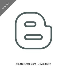 Blog Symbol Icon Stock Vector (Royalty Free) 717888052 | Shutterstock
