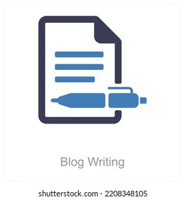 Blog Writing Article Icon Concept Stock Vector (Royalty Free ...