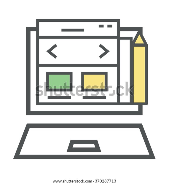 Blogging Bold Icon Illustration Stock Vector (Royalty Free) 370287713 ...