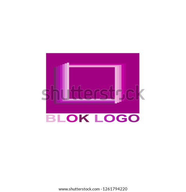 Blok Logo Template Stock Vector (Royalty Free) 1261794220 | Shutterstock
