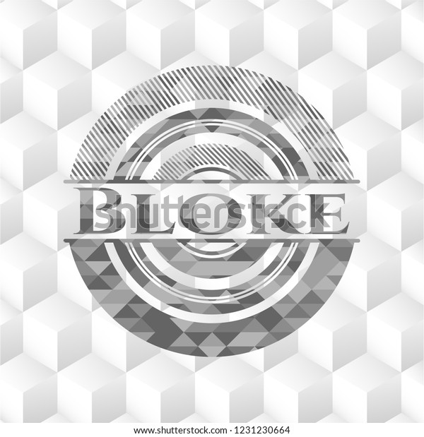 Bloke Grey Emblem Retro Geometric Cube Stock Vector (Royalty Free ...