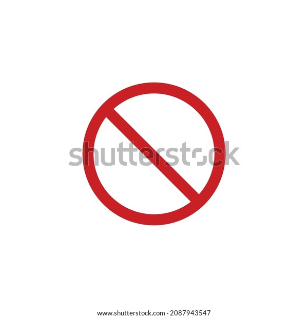 Blokir Icon Vector Red Colour Stock Vector (Royalty Free) 2087943547 ...