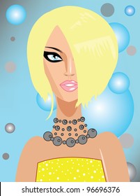 Blond Vector Girl Stock Vector (Royalty Free) 96696376 | Shutterstock