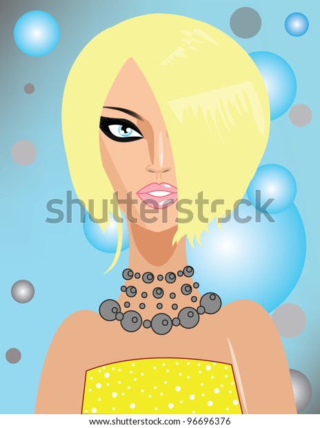 Blond Vector Girl Stock Vector (Royalty Free) 96696376 | Shutterstock