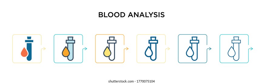 Blood Analysis Vector Icon 6 Different Stock Vector (Royalty Free ...