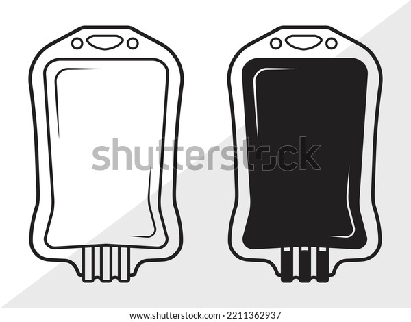 Blood Bag Svg Printable Vector Illustration Stock Vector (Royalty Free ...