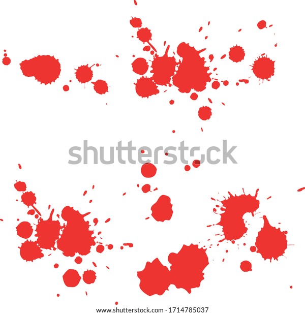 Blood Cells Splatter On Isolated White Stock Vector (Royalty Free ...