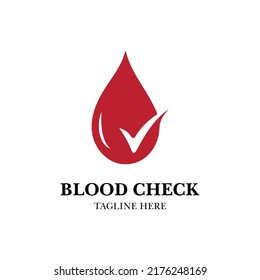 Blood Check Logo Design Template Blood Stock Vector (Royalty Free ...