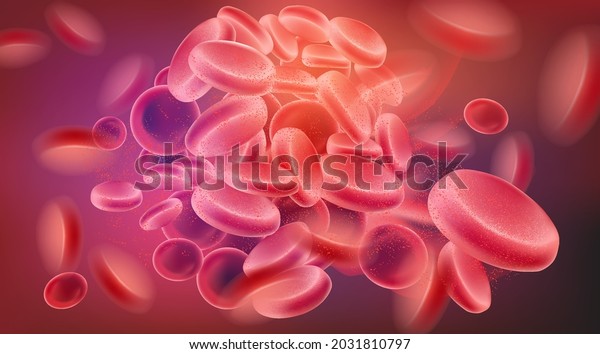 Blood Clot Red Blood Cells Stream Stock Vector (Royalty Free ...
