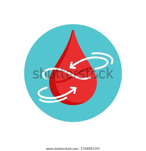 Vektor Stok Blood Coagulation Clotting Icon Blood Changes (Tanpa ...