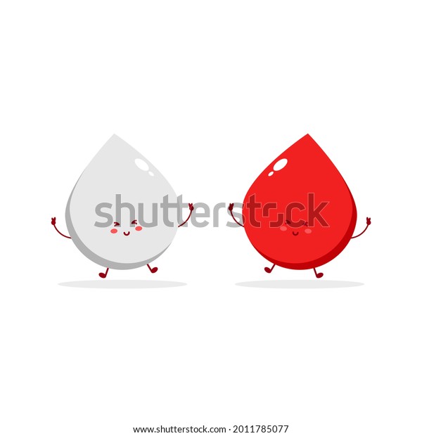 Blood Cute Character Set Pose Illustration Stock Vector (Royalty Free ...