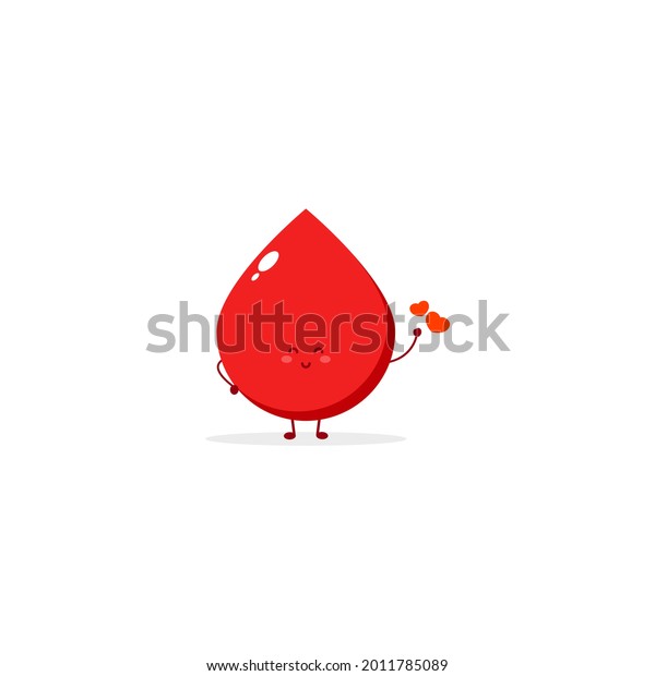Blood Cute Character Set Pose Illustration Stock Vector (Royalty Free ...