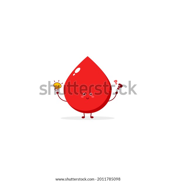 Blood Cute Character Set Pose Illustration Stock Vector (Royalty Free ...