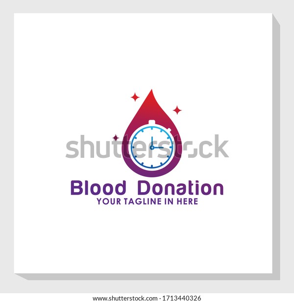 Blood Doation Logo Design Template Vector: เวกเตอร์สต็อก (ปลอดค่า ...