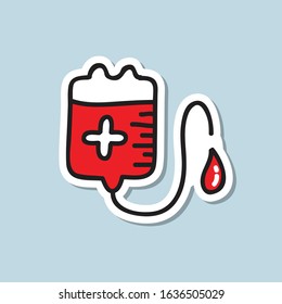 Blood Donation Doodle Icon Vector Illustration Stock Vector (Royalty ...