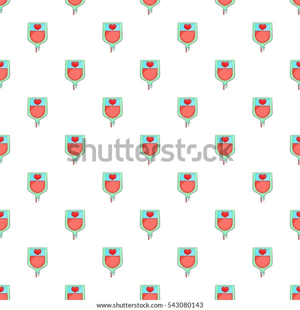 Blood Donation Pattern Cartoon Illustration Blood Stock Vector (Royalty ...