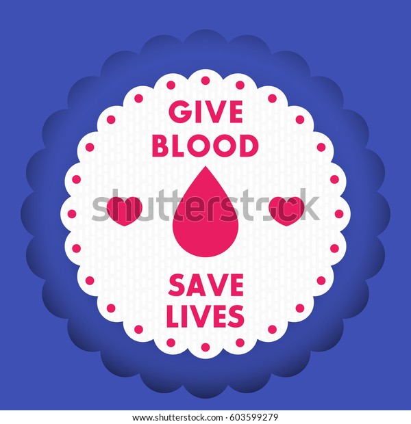 Blood Donation Poster Design Vector Badge Stock Vector (Royalty Free ...