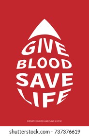 Blood Donation Vector Illustration Text Drop Stock Vector (Royalty Free ...
