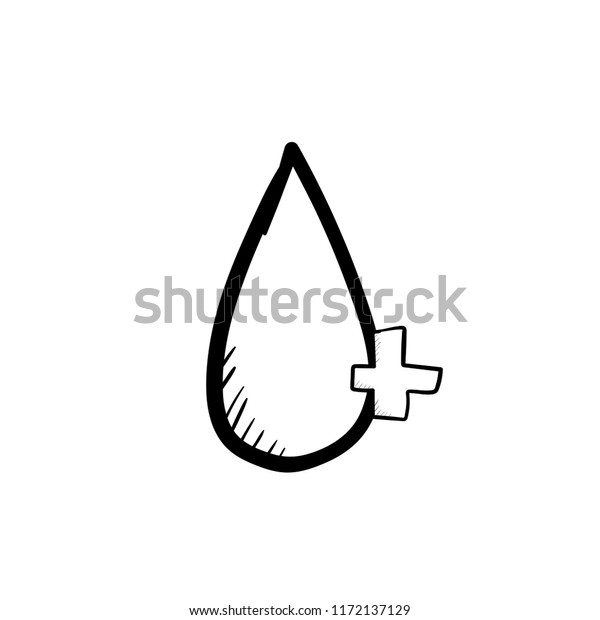 Blood Doodle Icon Doodle Stock Vector (Royalty Free) 1172137129 ...