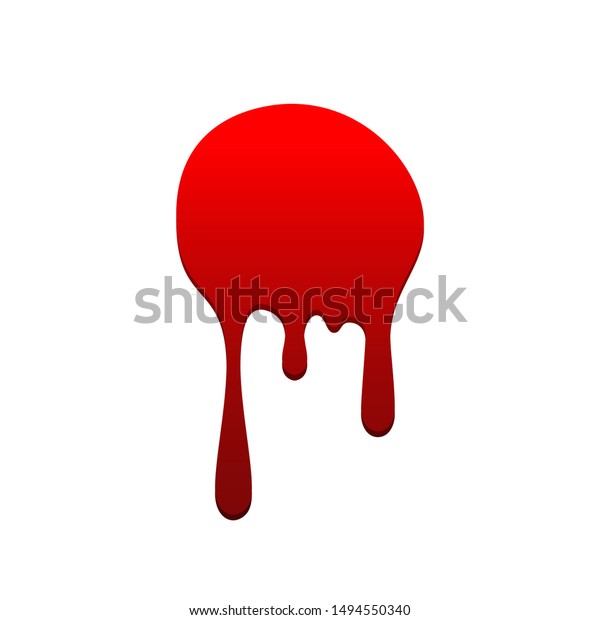 Blood Drip Drop Blood Isloated White Stock Vector (Royalty Free ...