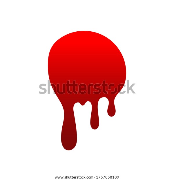Blood Drip Drop Blood Isloated White Stock Vector (Royalty Free ...